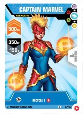 Captain Marvel #6 Precios | Marvel 2022 Mission Arena | Tarjetas de Marvel