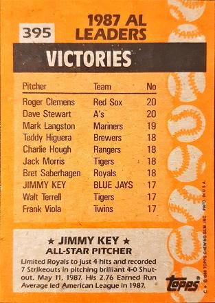 Jimmy Key #395 Prices | 1988 Topps | Baseball Cards