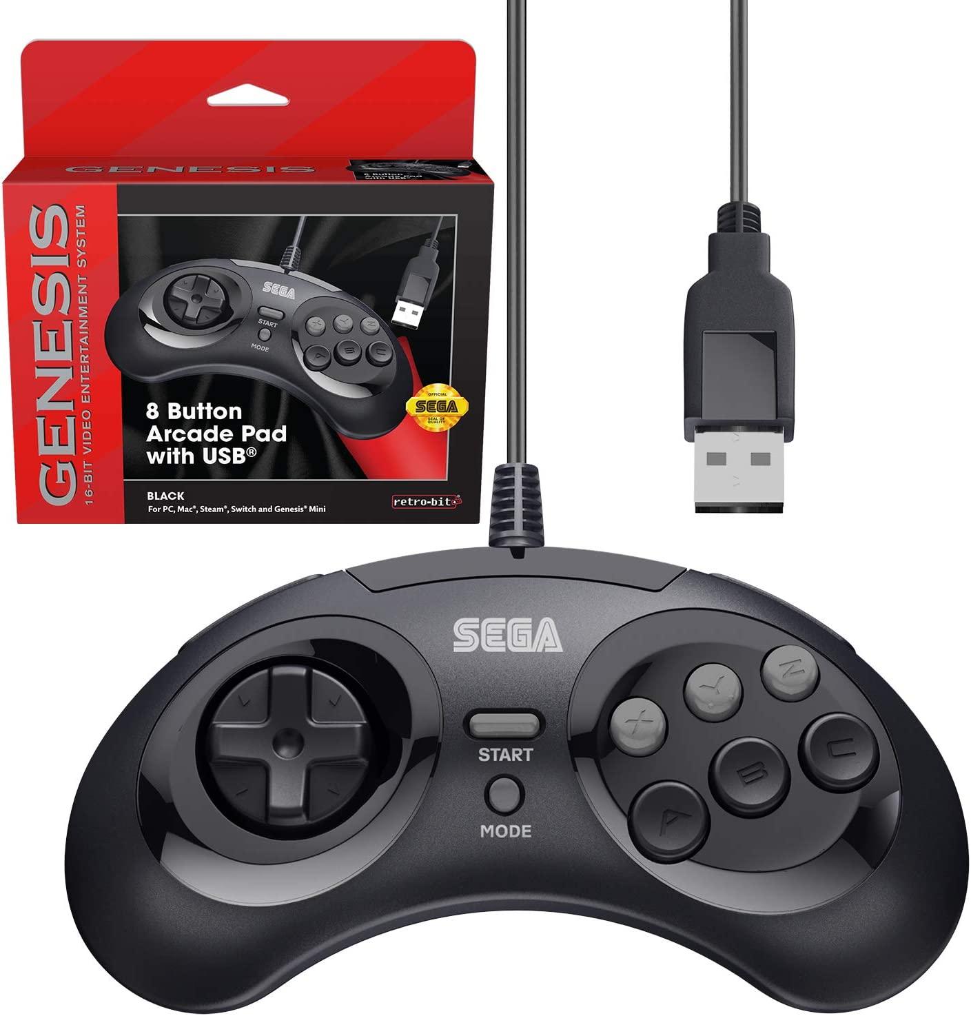 Retro-Bit Sega 8-Button Arcade Pad USB Controller Prices Nintendo ...
