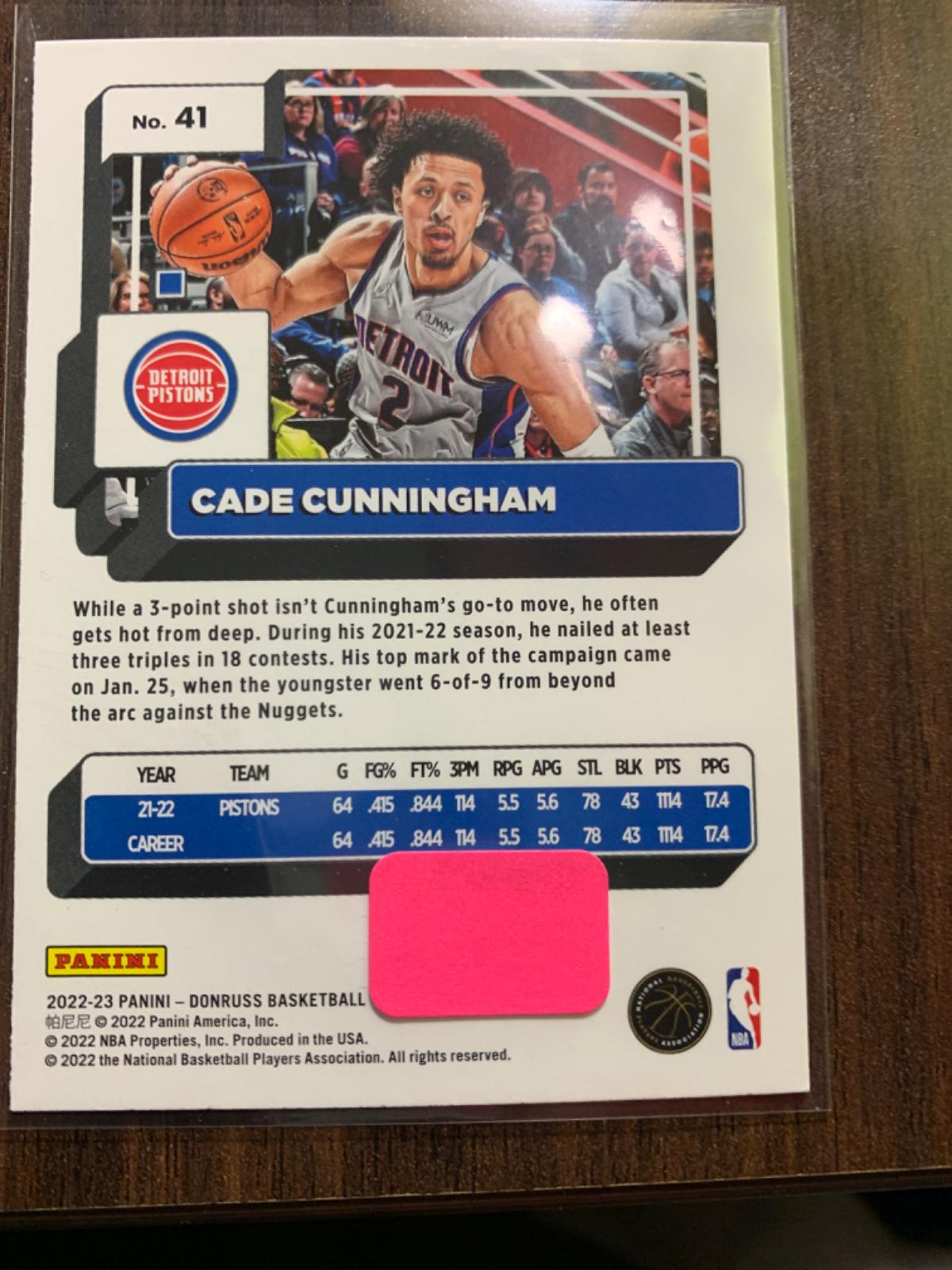 Cade Cunningham #41 Prices | 2022 Panini Donruss | Basketball Cards