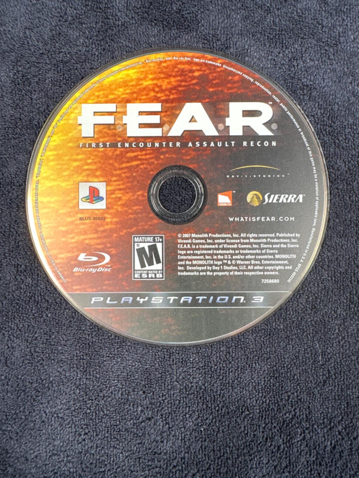 F.E.A.R. | Item only | Playstation 3