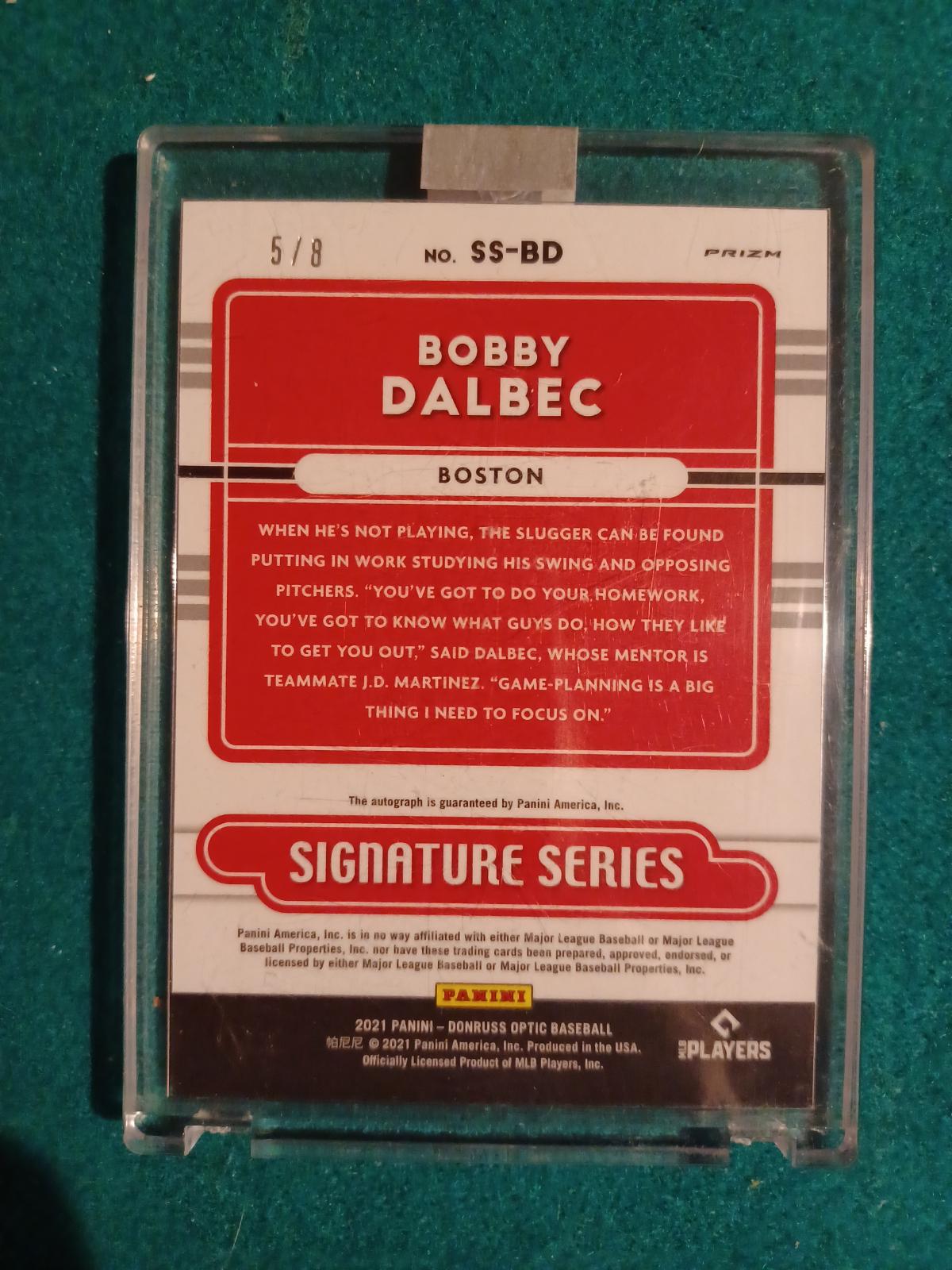 Bobby Dalbec [Pandora] #SS-BD Prices [Rookie] | 2021 Panini Donruss ...