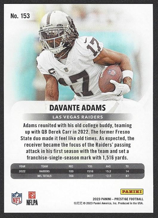 Davante Adams #153 Prices | 2023 Panini Prestige | Football Cards