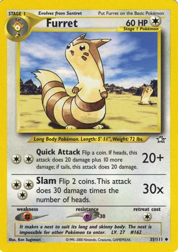 Furret #35 Prices | Pokemon Neo Genesis | Pokemon Cards