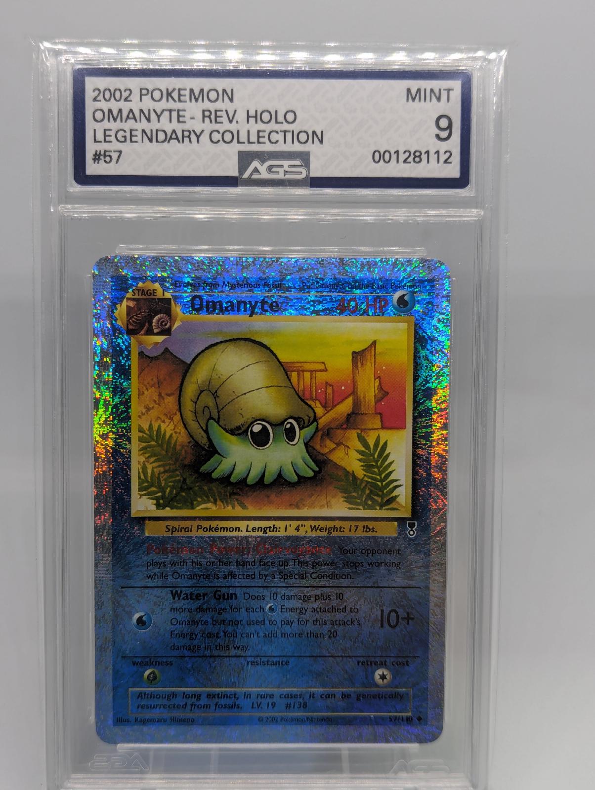 Omanyte [Reverse Holo] | Graded 9 | Pokemon Legendary Collection