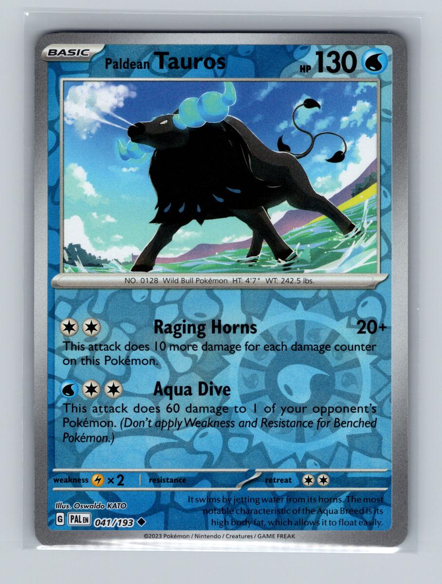 Paldean Tauros [Reverse Holo] #41 Prices | Pokemon Paldea Evolved ...