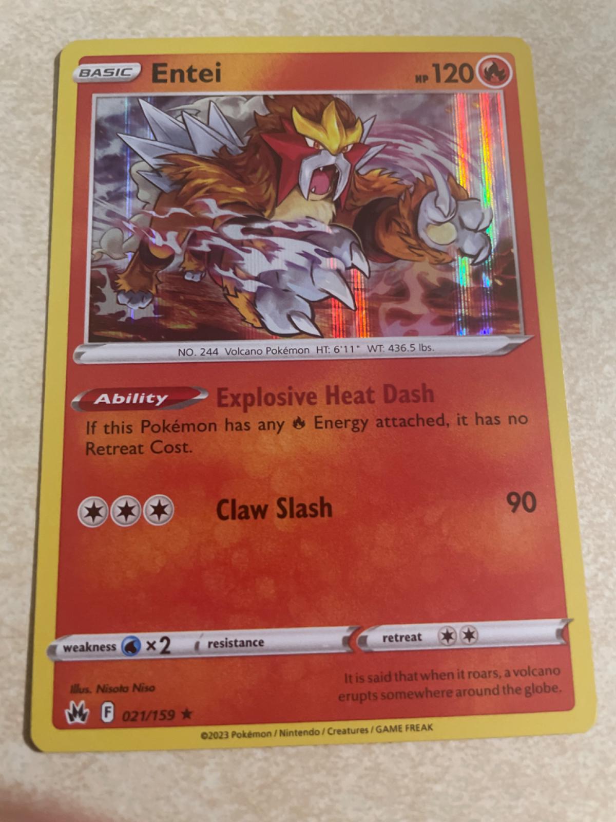 Entei [Holo] | Ungraded | Pokemon Crown Zenith