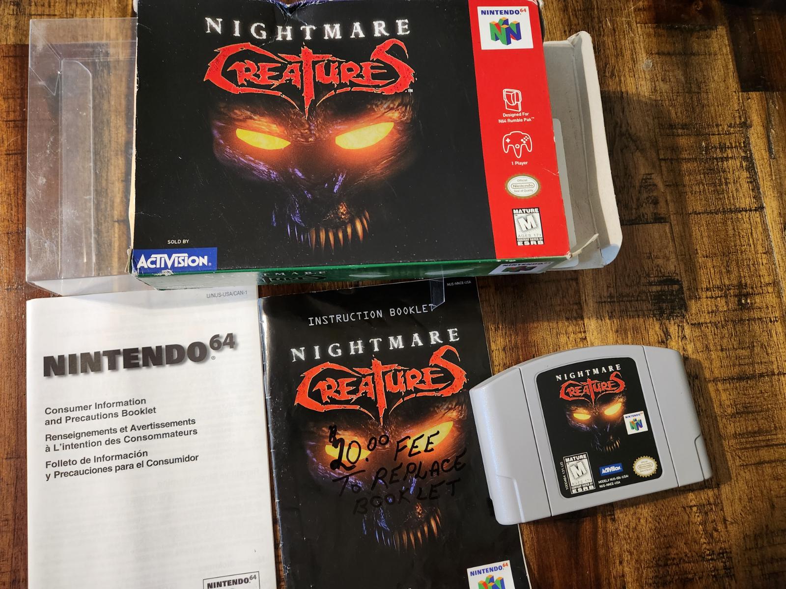 Nightmare Creatures | Item, Box, and Manual | Nintendo 64