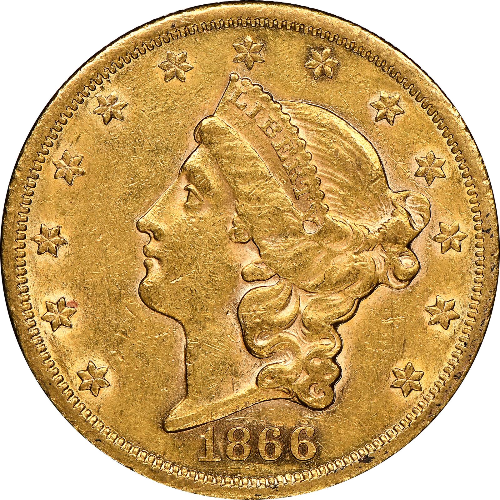 1866 [MOTTO PROOF] Liberty Head Gold Double Eagle Prices | Ungraded, NGC, PCGS Values