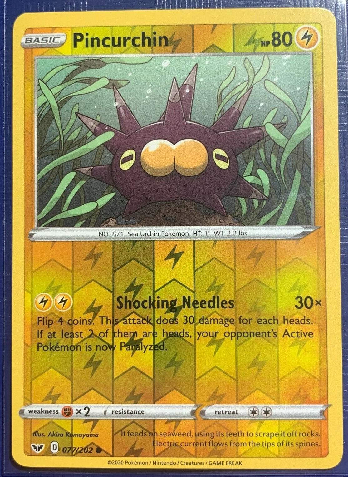 Pincurchin [Reverse Holo] #77 Prices | Pokemon Sword & Shield | Pokemon ...