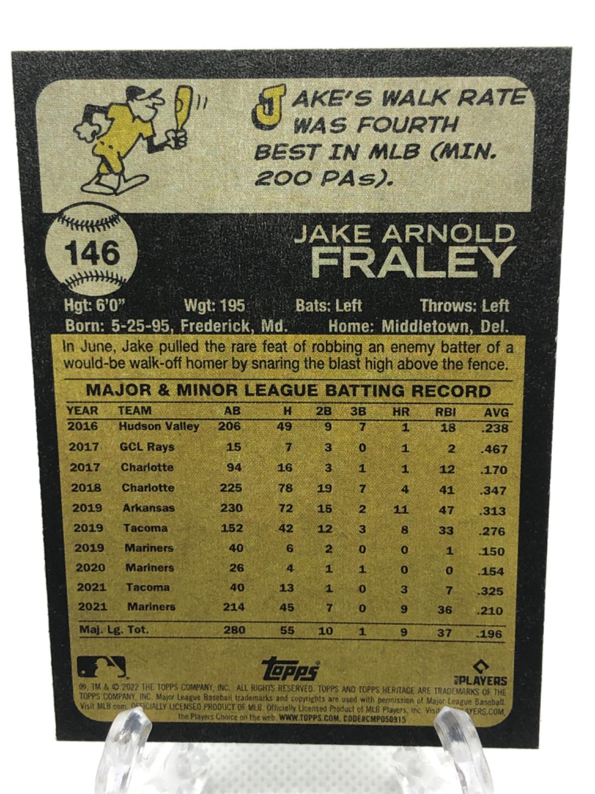 Jake Fraley #146 Prices | 2022 Topps Heritage | Baseball Cards