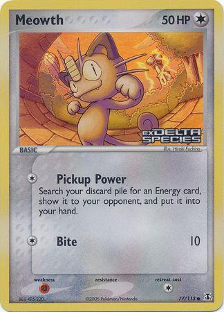 Meowth [Reverse Holo] #77 Prices | Pokemon Delta Species | Pokemon Cards