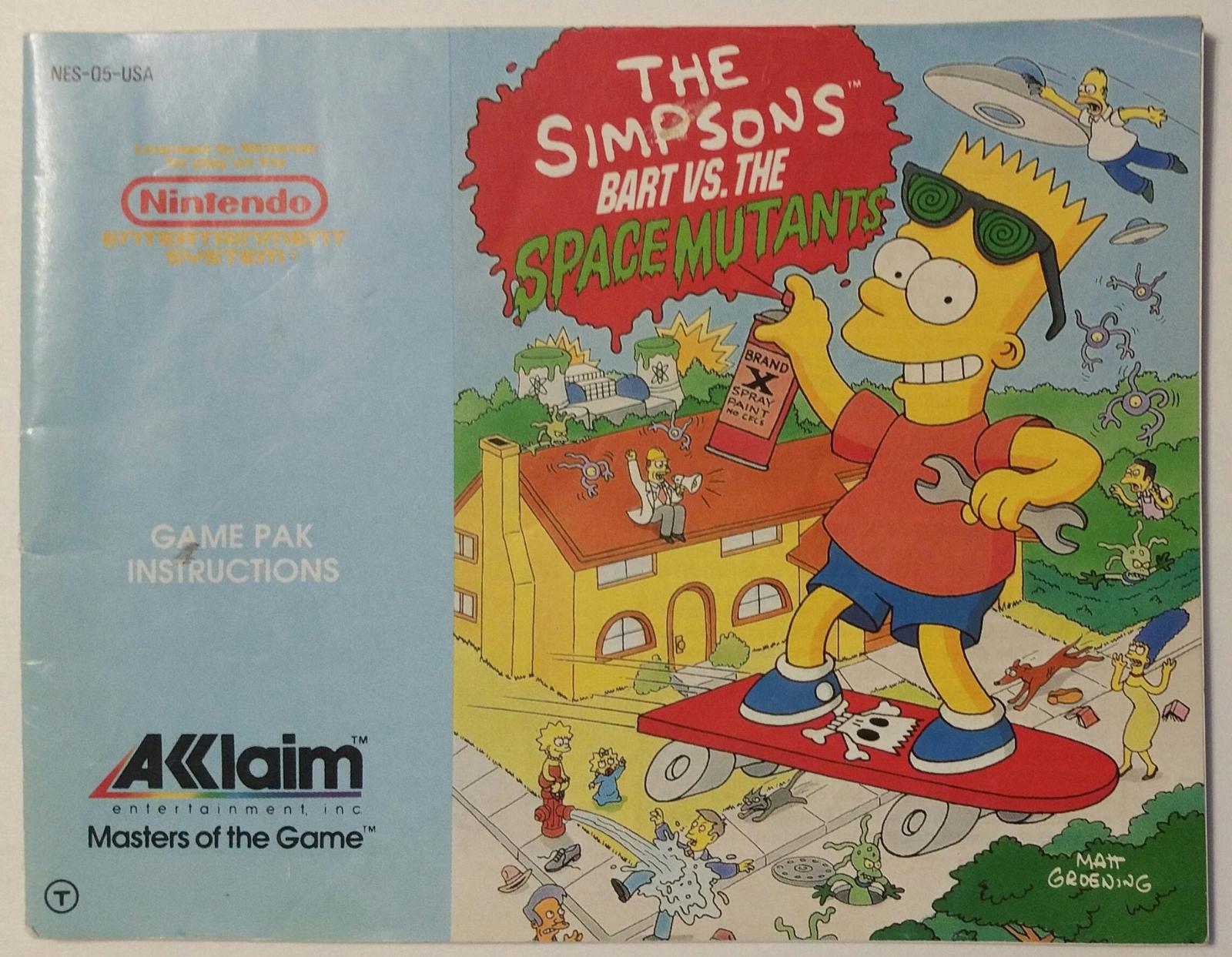 The Simpsons Bart vs the Space Mutants | Manual only | NES