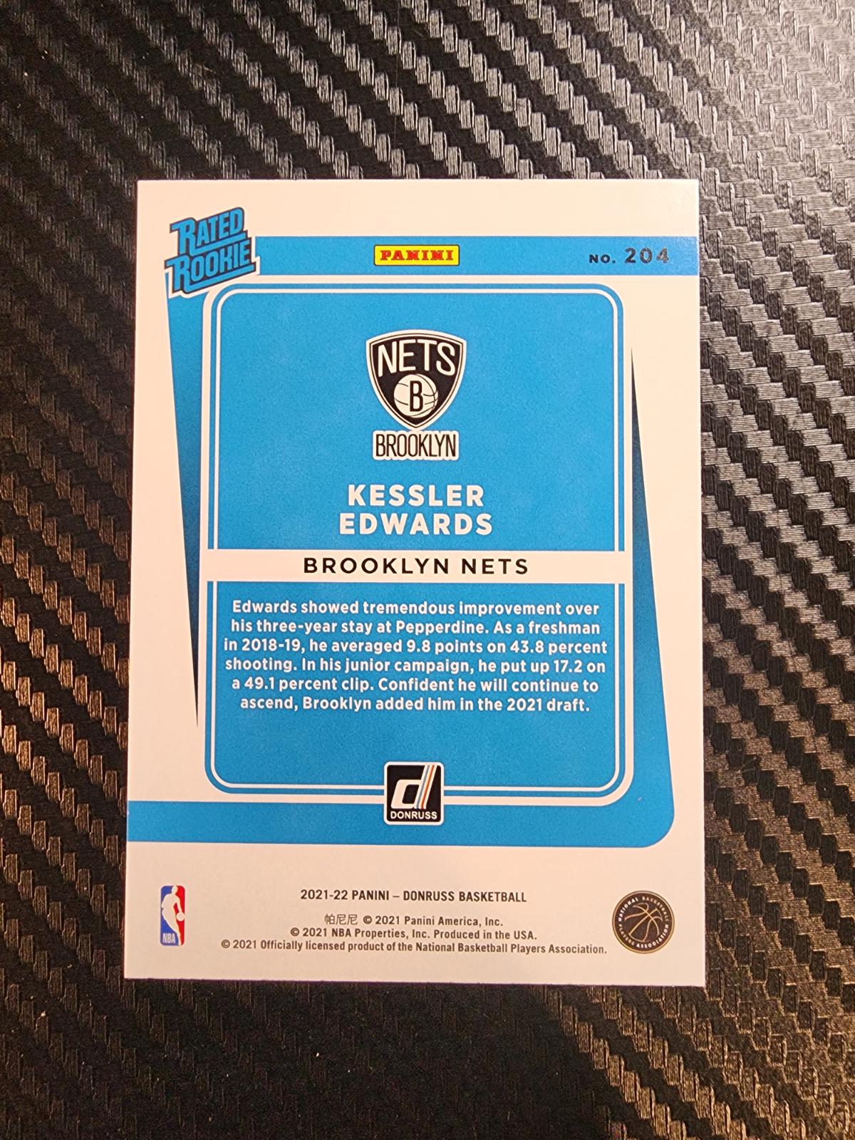 Kessler Edwards #204 Prices [Rookie] | 2021 Panini Donruss | Basketball ...