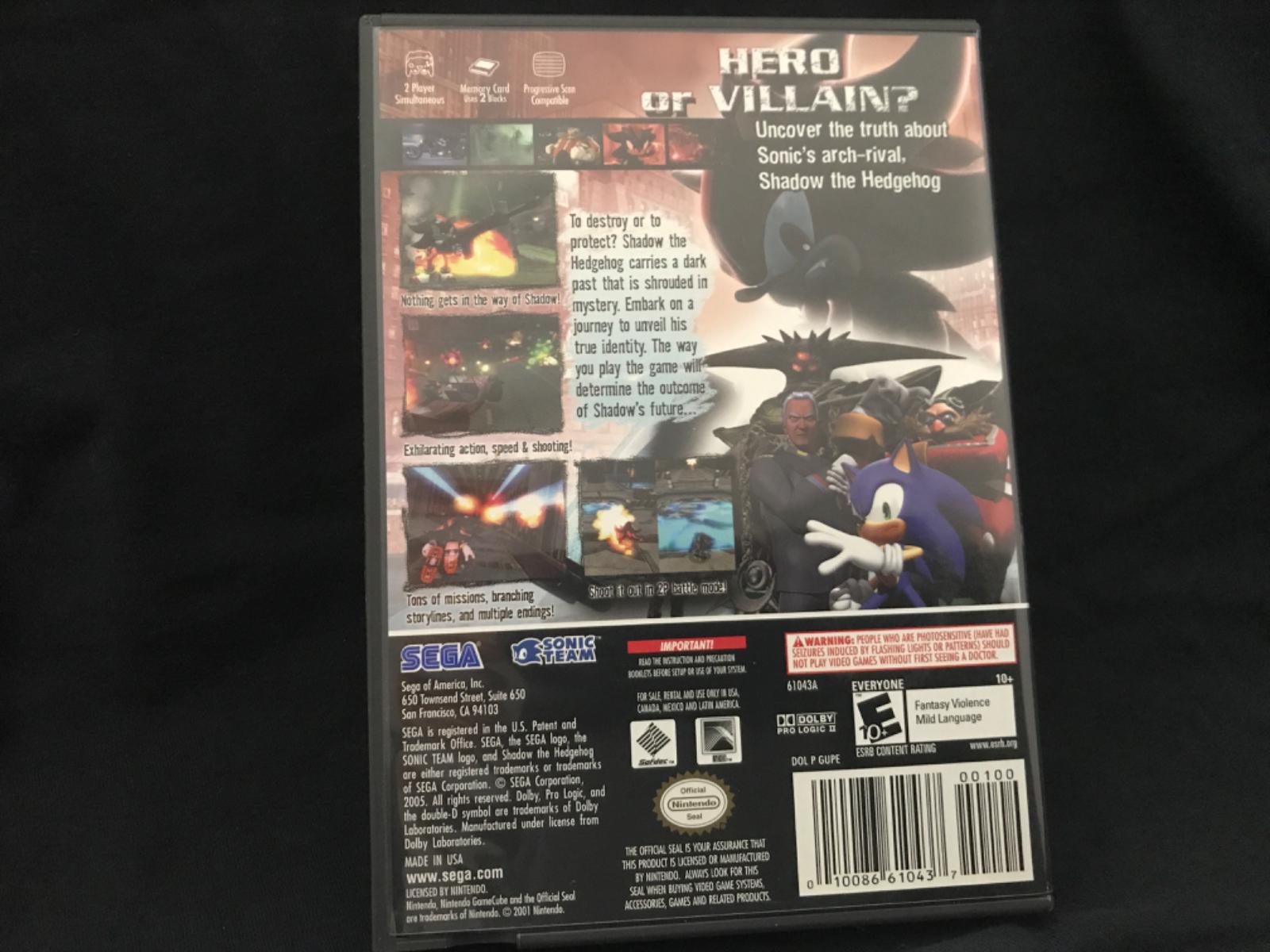 Shadow the Hedgehog | Item, Box, and Manual | Gamecube