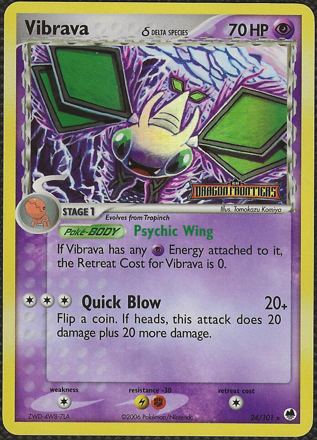 Vibrava [Reverse Holo] #24 Prices | Pokemon Dragon Frontiers | Pokemon ...