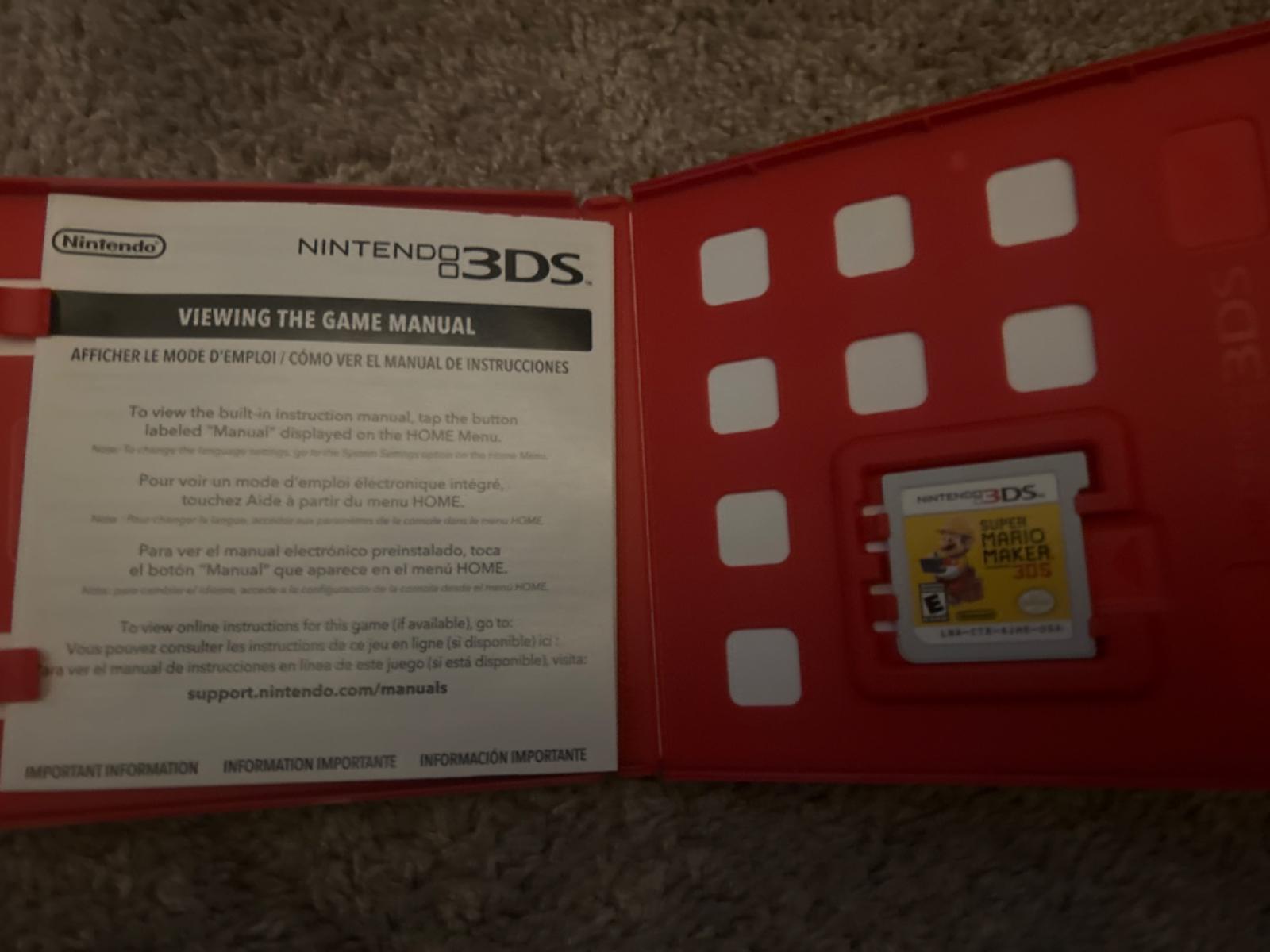 Super Mario Maker | Item, Box, and Manual | Nintendo 3DS