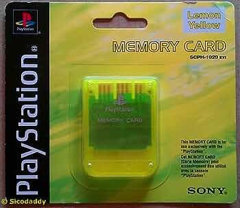 PS1 Memory Card [Lemon Yellow] Prices PAL Playstation | Compare Loose ...