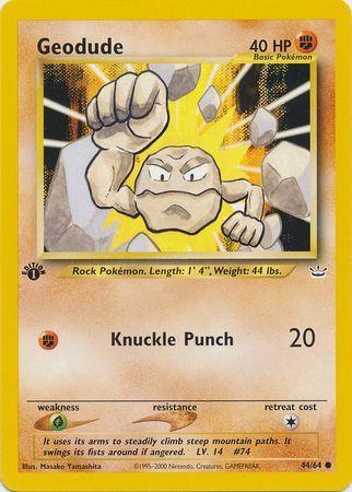 Geodude [1st Edition] #44 Prices | Pokemon Neo Revelation | Pokemon Cards