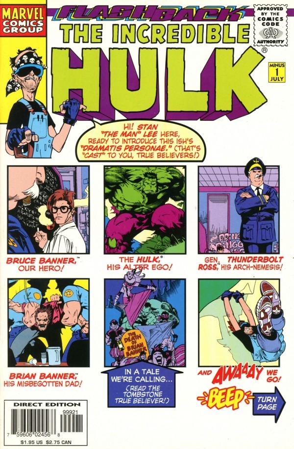 The Incredible Hulk [Variant] #-1 (1997) Prices | Incredible Hulk Series