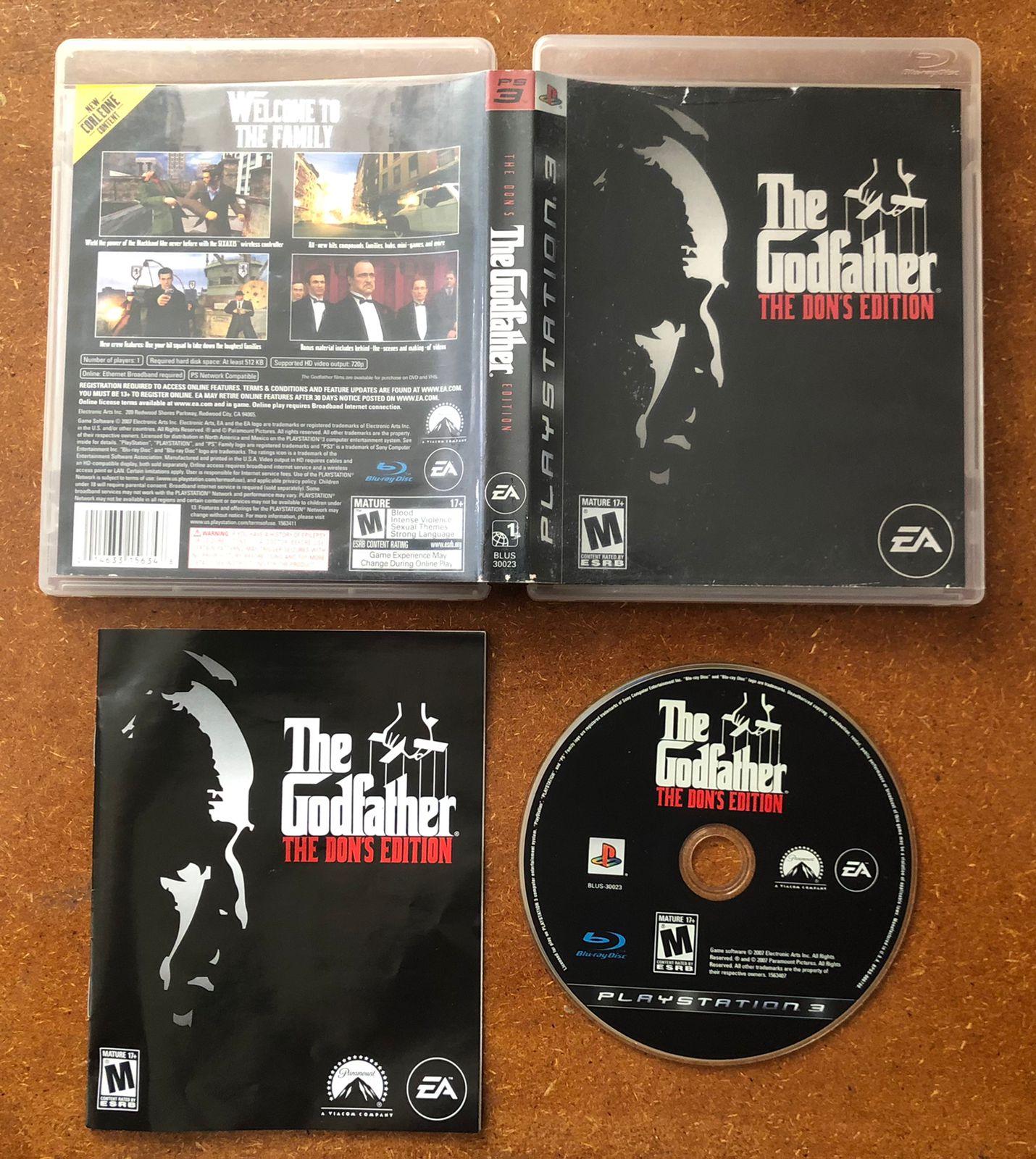The Godfather [Don's Edition] | Item, Box, and Manual | Playstation 3