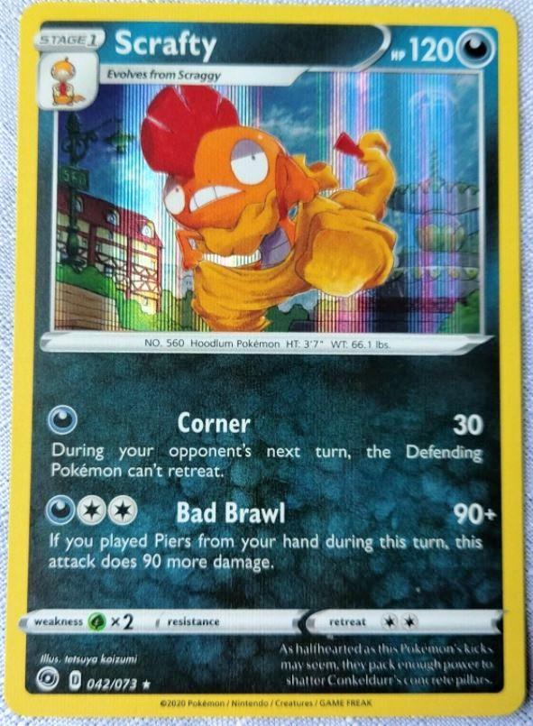 Scrafty #42 Prices | Pokemon Champion's Path | Pokemon Cards
