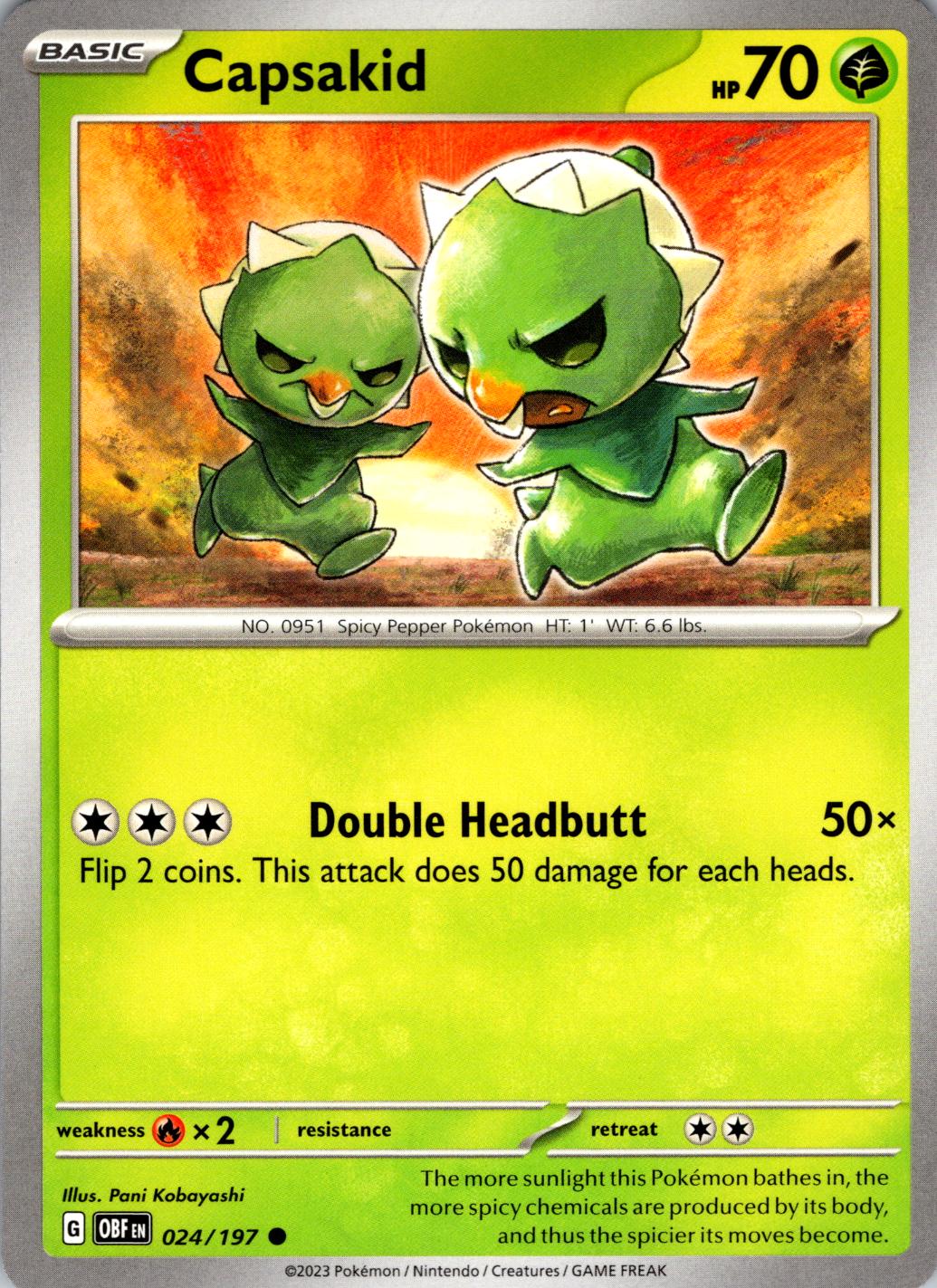 Capsakid #24 Prices | Pokemon Obsidian Flames | Pokemon Cards