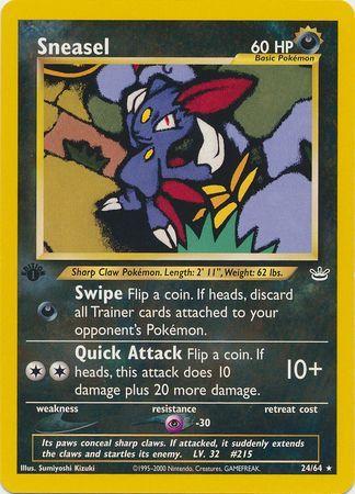 Sneasel [1st Edition] #24 Prices | Pokemon Neo Revelation | Pokemon Cards