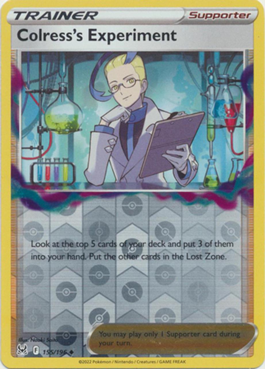 Colress's Experiment [Reverse Holo] #155 Prices | Pokemon Lost Origin ...