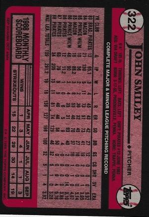 John Smiley #322 Prices | 1989 Topps | Baseball Cards