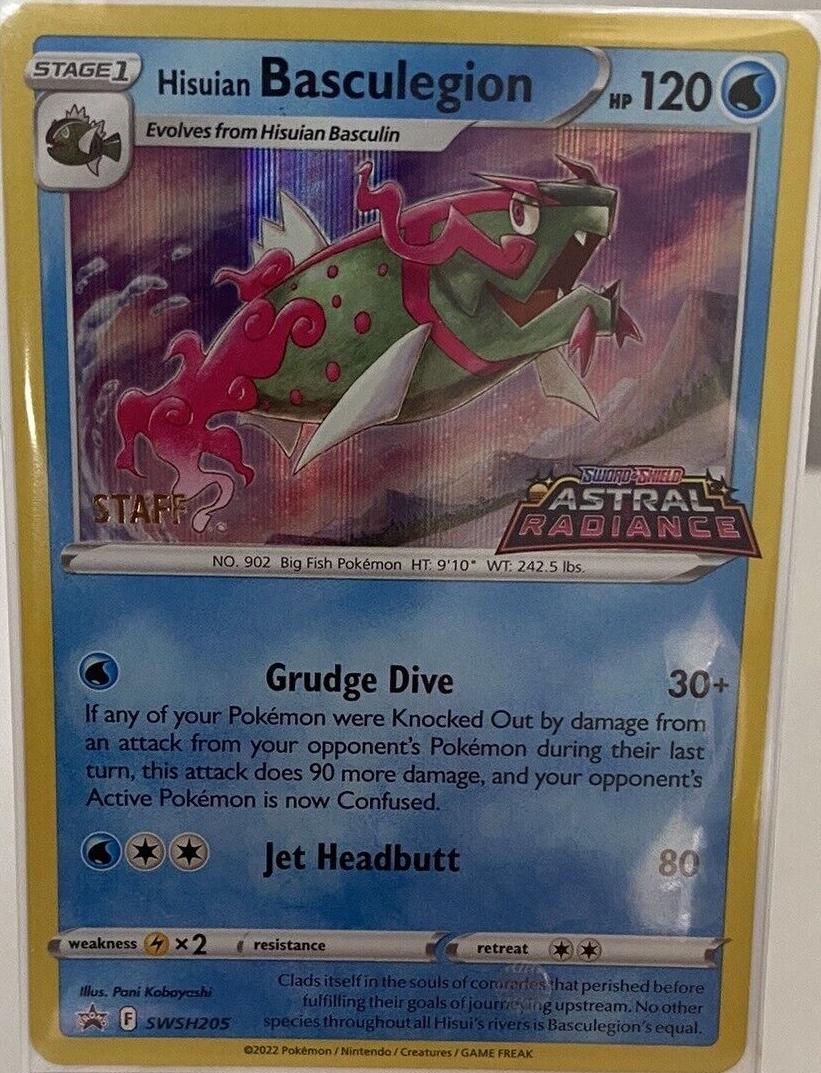 Hisuian Basculegion [Prerelease Staff] #SWSH205 Prices | Pokemon Promo | Pokemon Cards