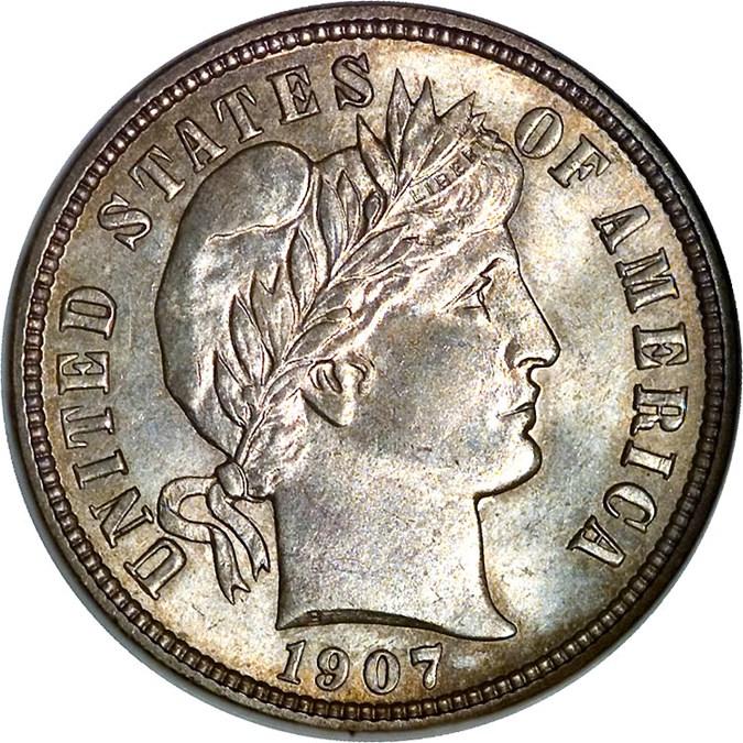 1907 D Barber Dime Prices | Ungraded, NGC, PCGS Values