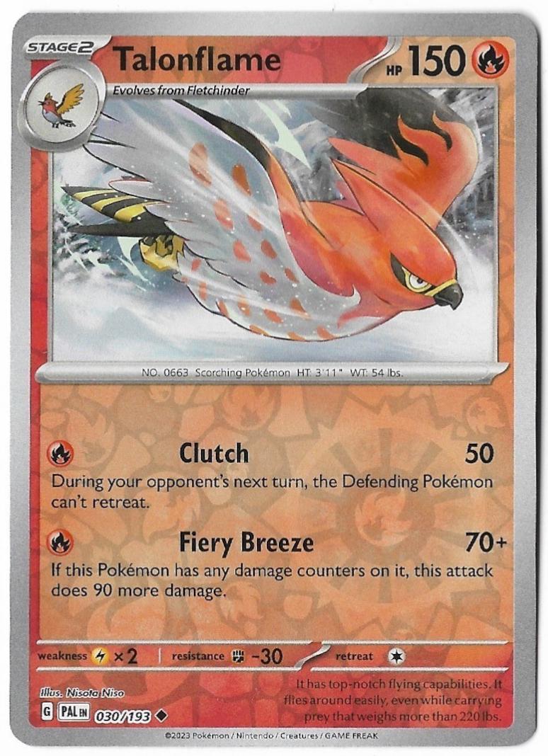 Talonflame [Reverse Holo] #30 Prices | Pokemon Paldea Evolved | Pokemon ...