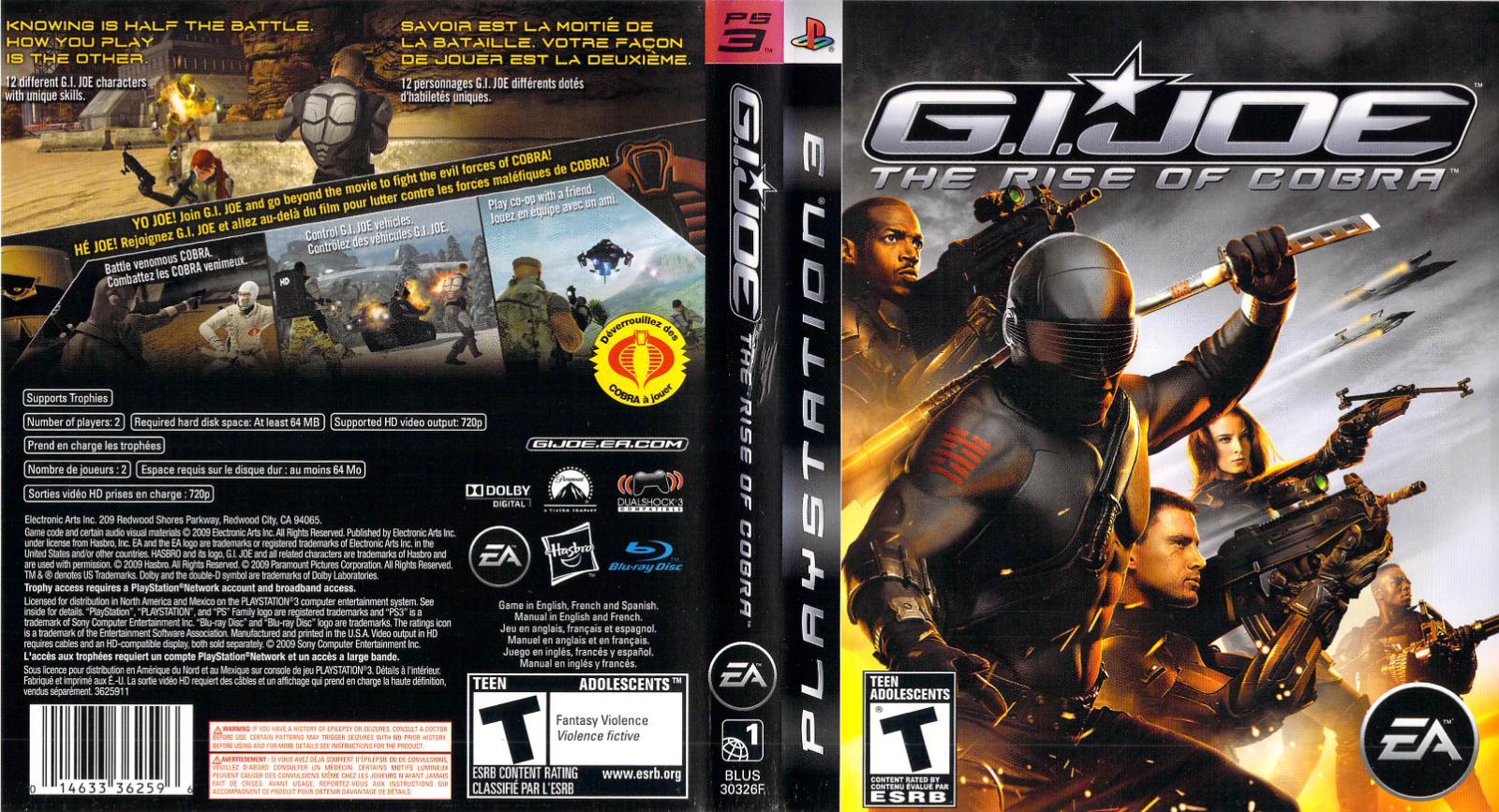 G.I. Joe: The Rise of Cobra Prices Playstation 3 | Compare Loose, CIB ...