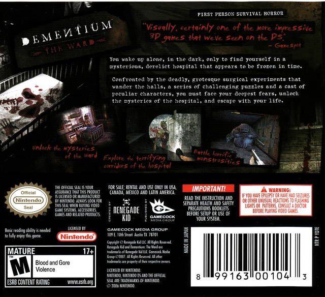 Dementium The Ward Prices Nintendo DS | Compare Loose, CIB & New Prices