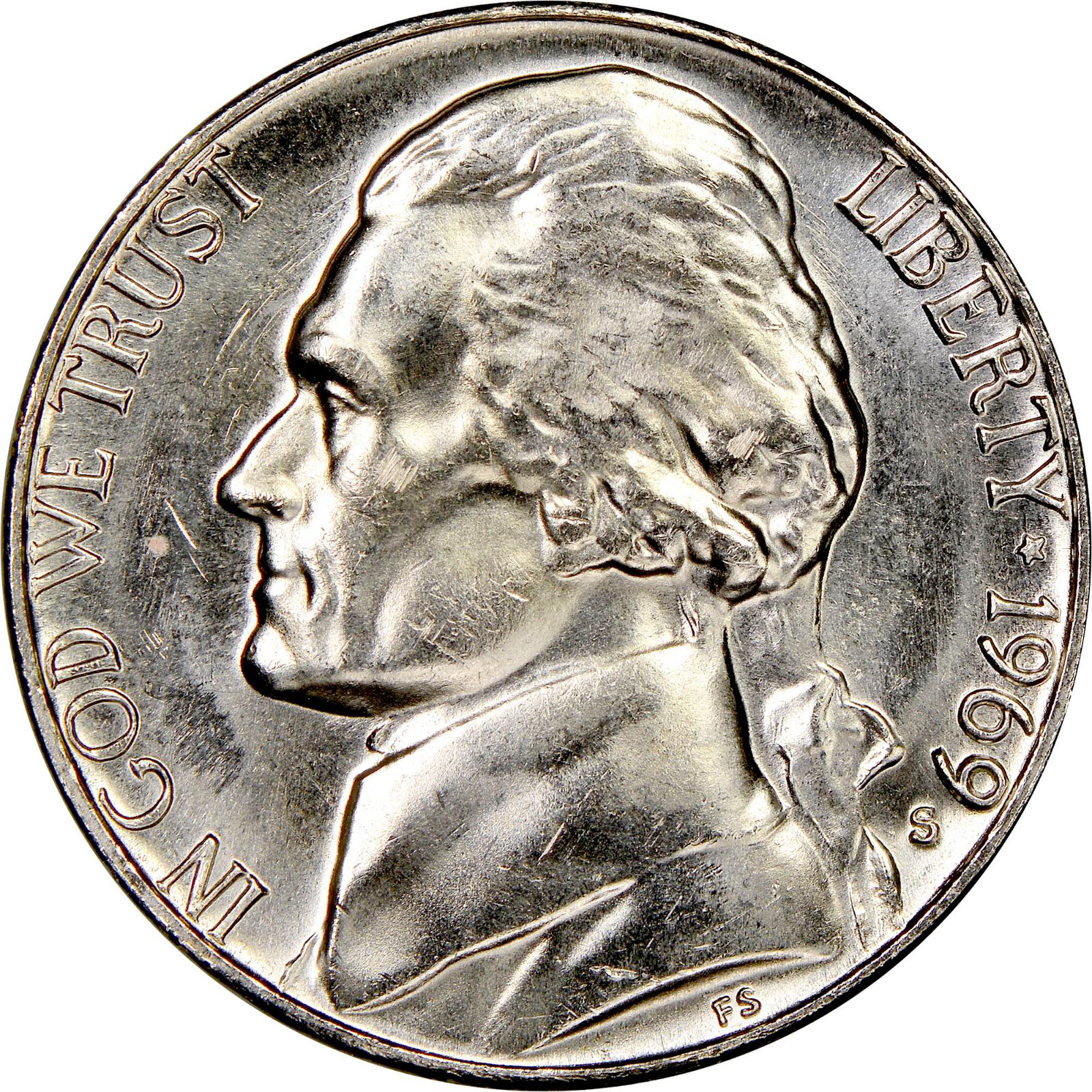 1969 S Jefferson Nickel Prices | Ungraded, NGC, PCGS Values