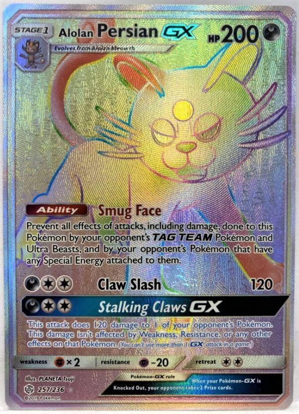 Alolan Persian GX #257 Prices | Pokemon Cosmic Eclipse | Pokemon Cards