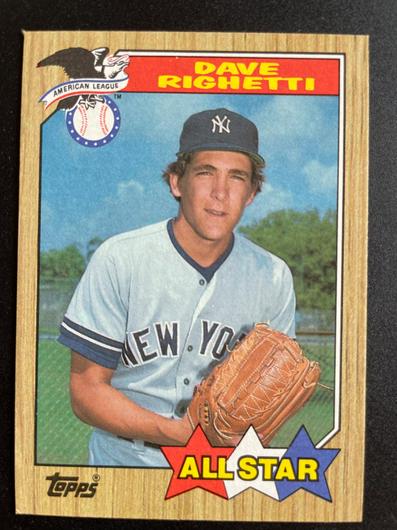 Dave Righetti [All Star] | Ungraded | 1987 Topps