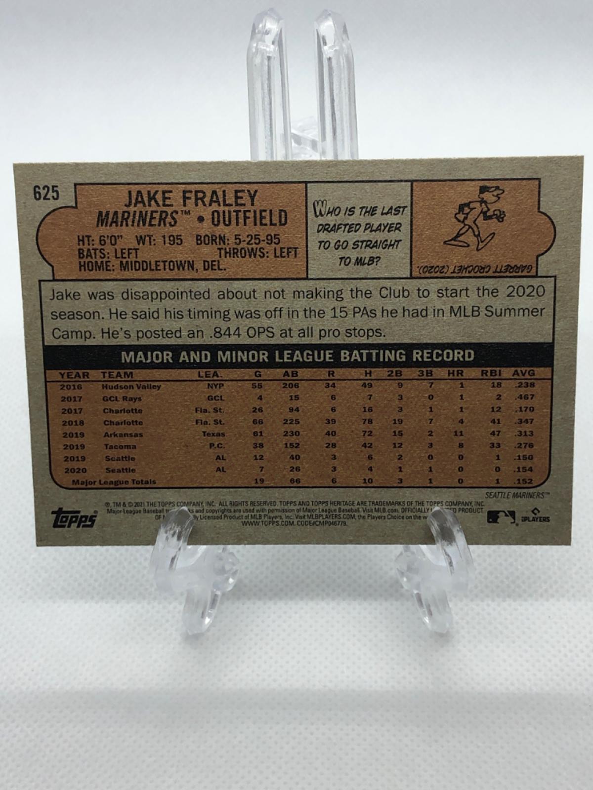 Jake Fraley #625 Prices | 2021 Topps Heritage | Baseball Cards