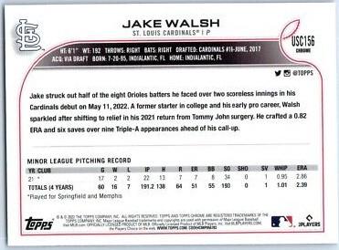 Jake Walsh [Purple] #USC156 Prices | 2022 Topps Chrome Update ...