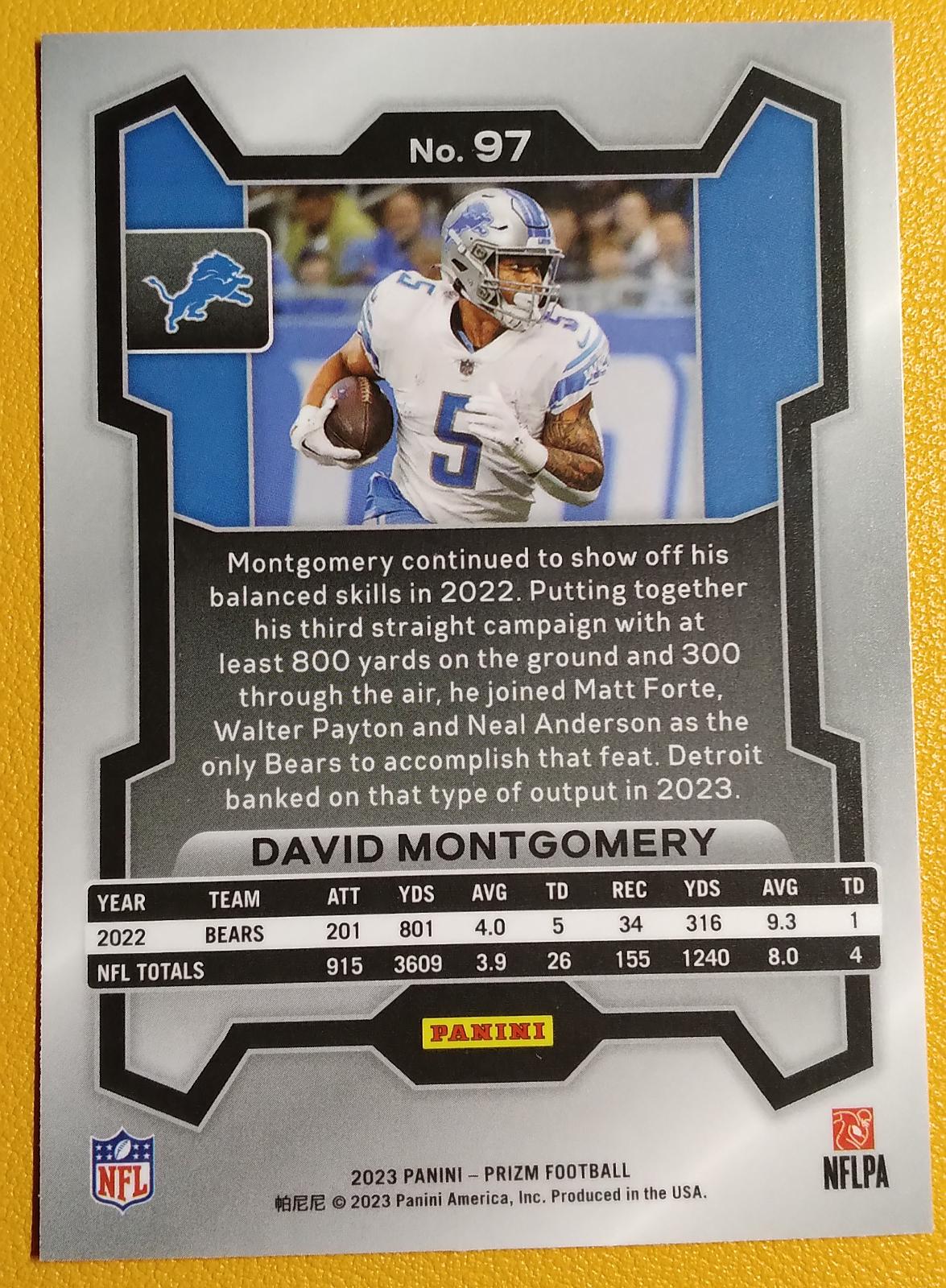 David Montgomery #97 Prices | 2023 Panini Prizm | Football Cards