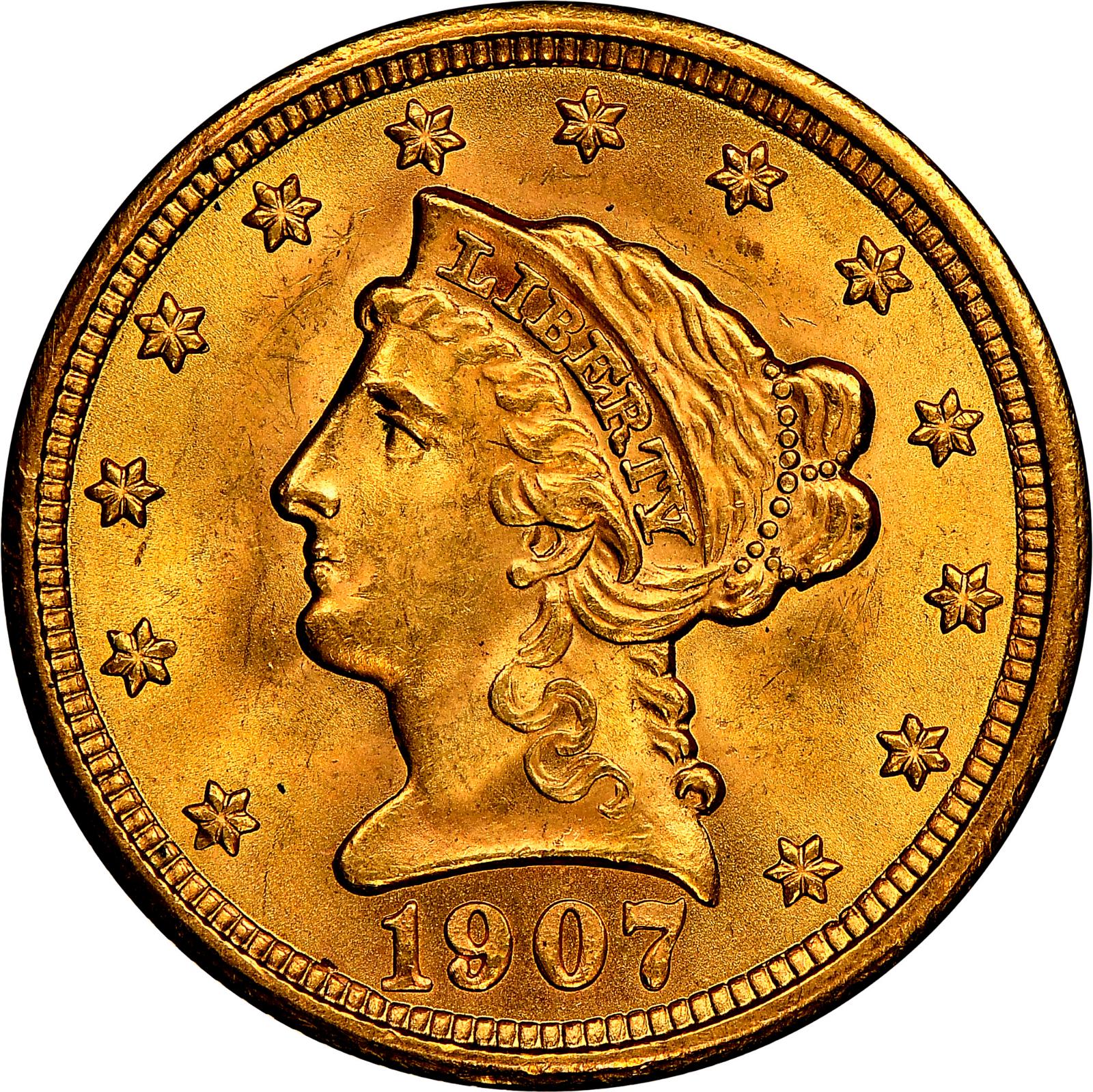 1907 Liberty Head Quarter Eagle Prices | Ungraded, NGC, PCGS Values