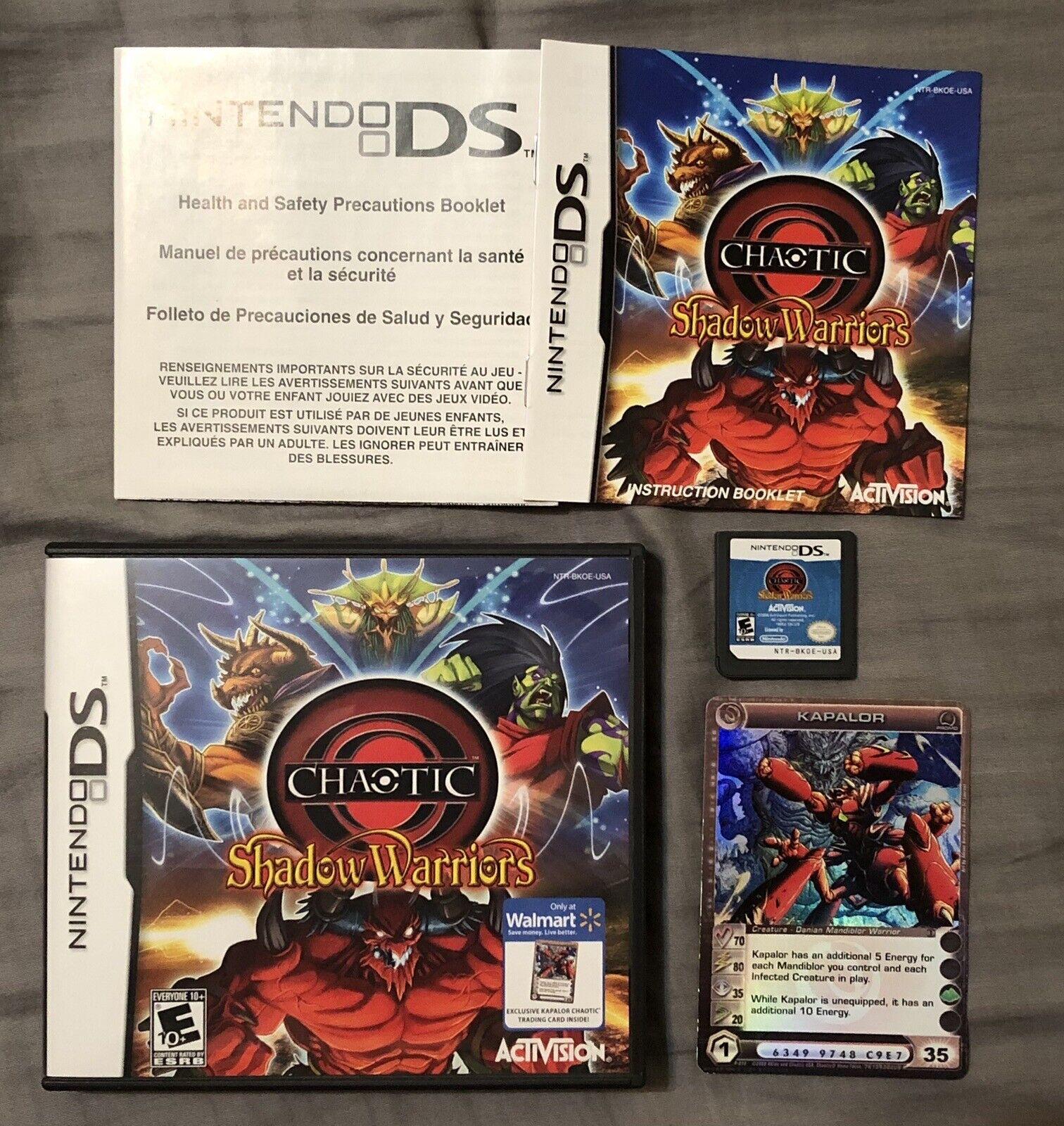 Chaotic: Shadow Warrior [Walmart] Prices Nintendo DS | Compare Loose, CIB & New Prices