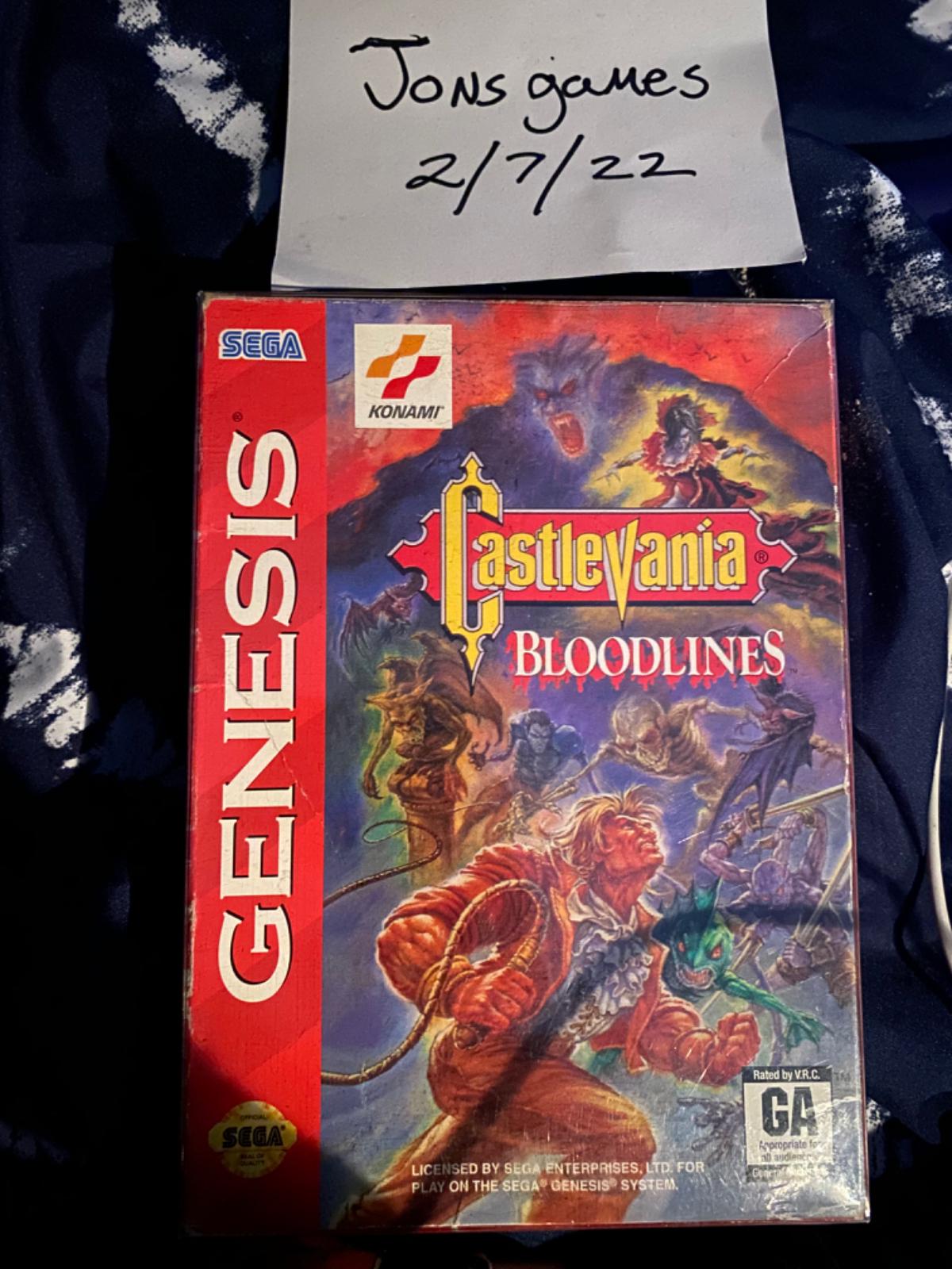 Castlevania: Bloodlines [Cardboard Box] | Item and Box only | Sega Genesis
