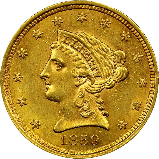 1859 Liberty Head Quarter Eagle Prices | Ungraded, NGC, PCGS Values