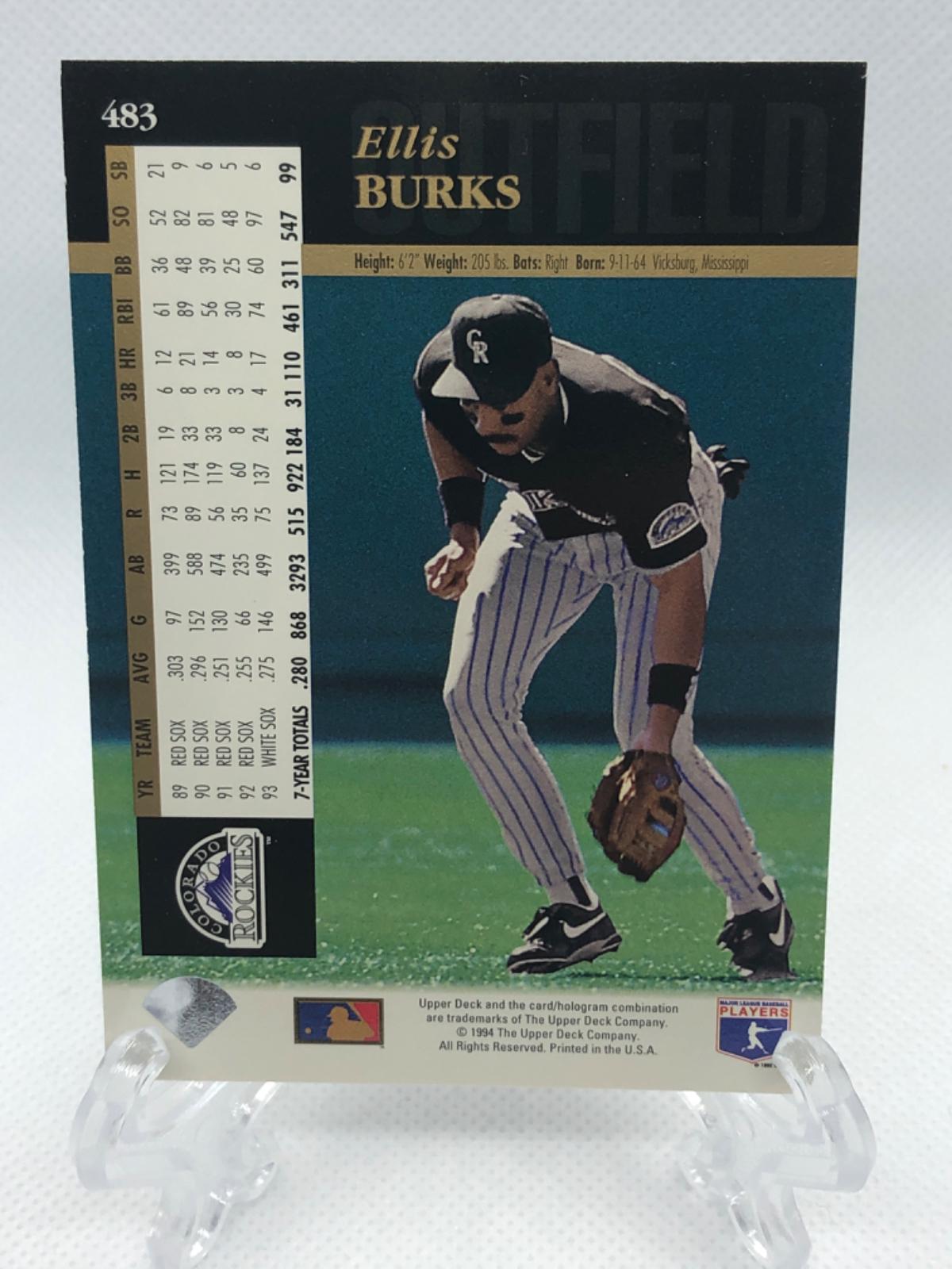 Ellis Burks #483 Prices | 1994 Upper Deck | Baseball Cards