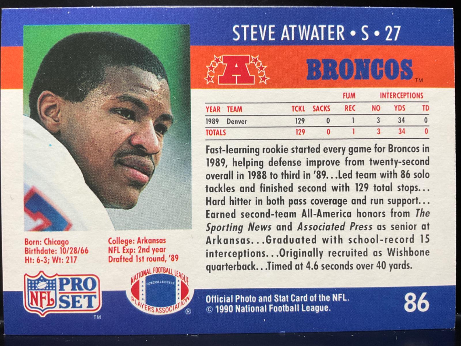 Steve Atwater #86 Prices | 1990 Pro Set | Football Cards