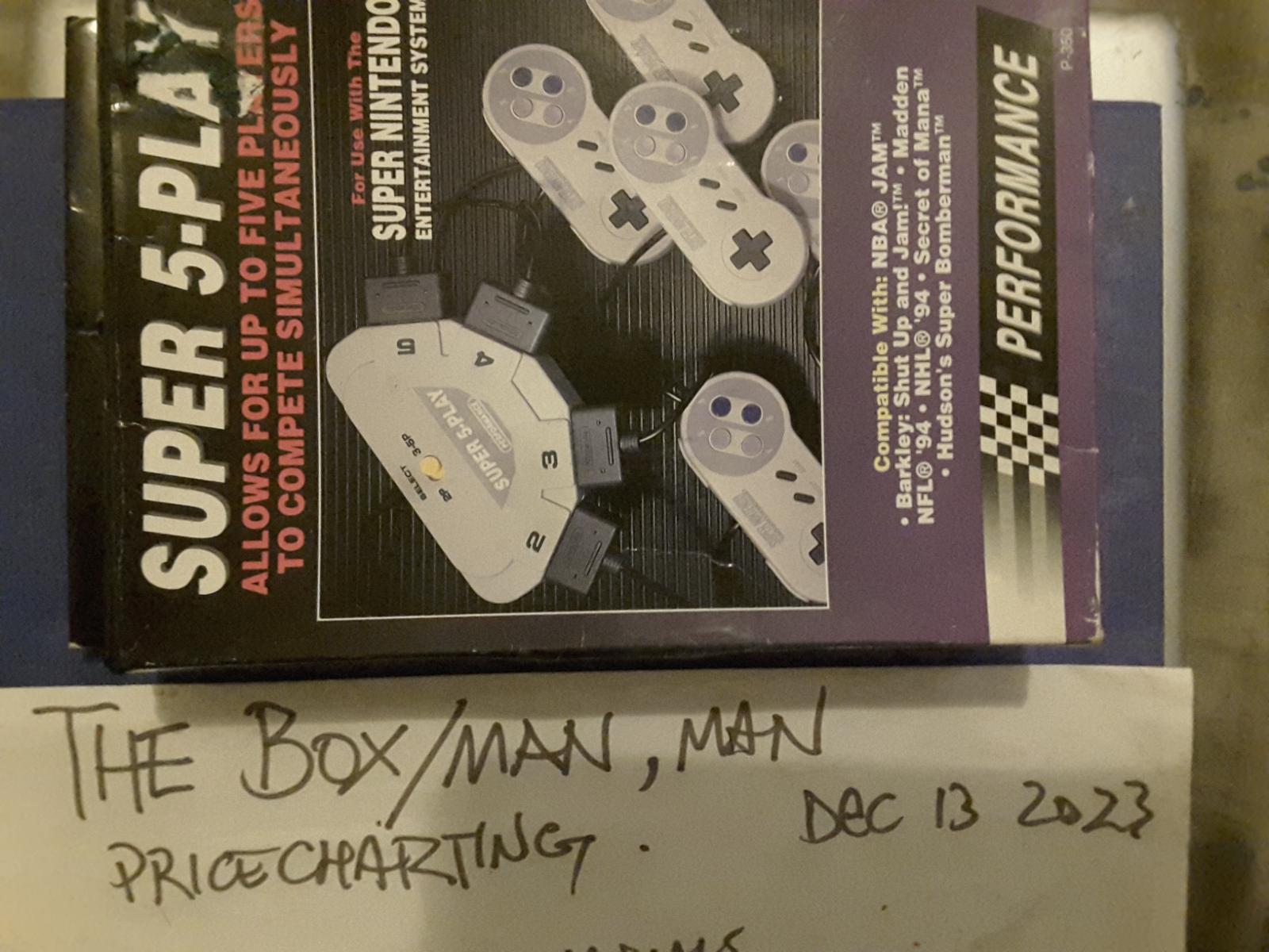 Super 5-Play Performance Multitap | Box and Manual only | Super Nintendo