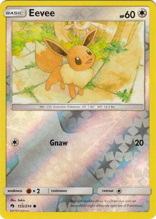 Eevee [Reverse Holo] #155 Prices | Pokemon Lost Thunder | Pokemon Cards