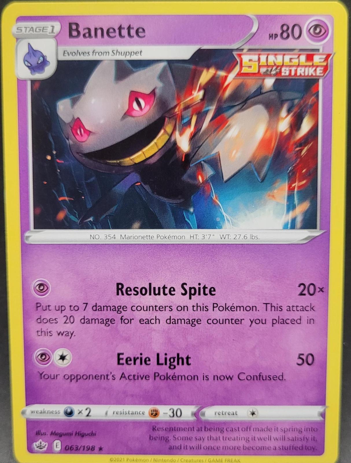 Banette #63 Prices | Pokemon Chilling Reign | Pokemon Cards